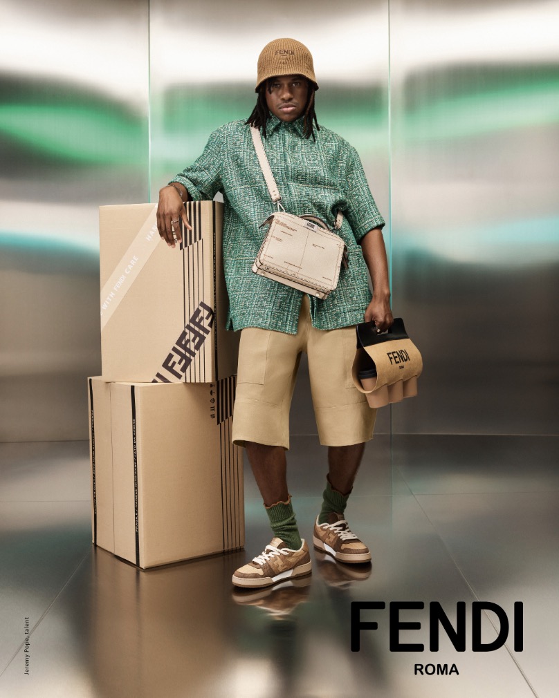 由 FENDI 全球男裝大使許光漢、Jeremy Pope 及 Massimiliano Cai